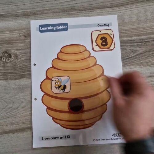 Bees Counting Numbers/Toddler Preschool Learning File Folder/ Binder ...