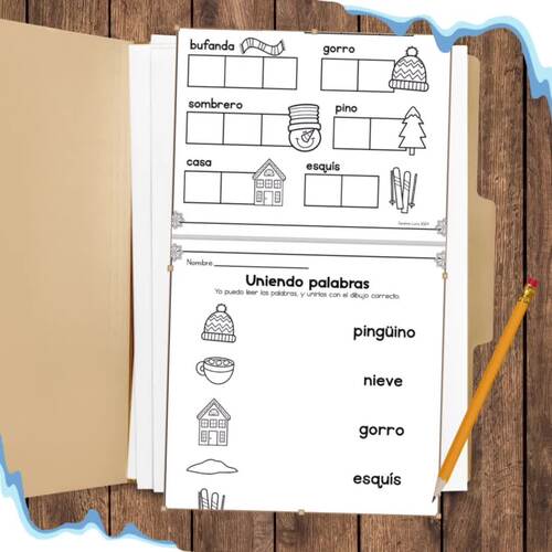 Winter Reading Comprehension Math & Fun in Spanish Invierno Lecturas ...