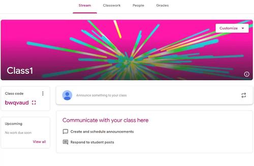 Animated Google Classroom Headers (Burst) Banners - Distance Learning