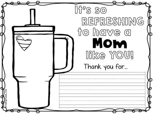 Mothers Day Poem Writing Coloring Pages SEL Mother's Day Craft ...