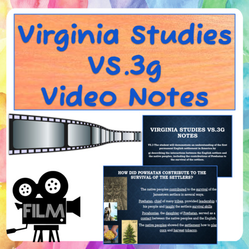 Virginia Studies VS.3g Notes Recording by Land of Learning by Laura