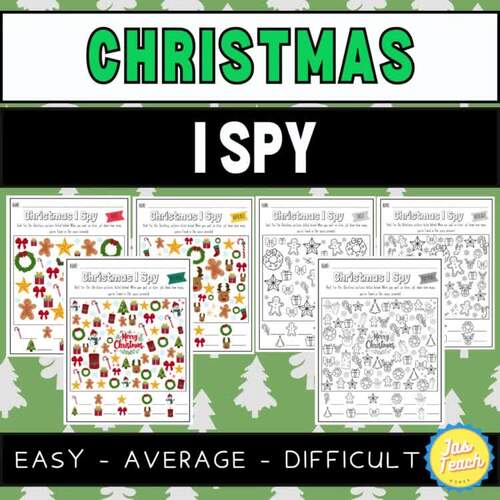 Christmas Winter I SPY - Fun Games & Activities by Jas Teach | TPT