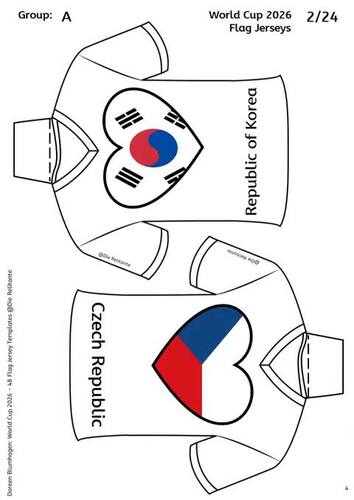 World Cup 2026 Activities | 48 Flag Jersey Templates, Country Research ...