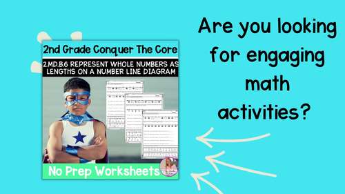 2nd Grade Number Line Worksheets | 2.MD.6 No Prep! by Fiddleheads