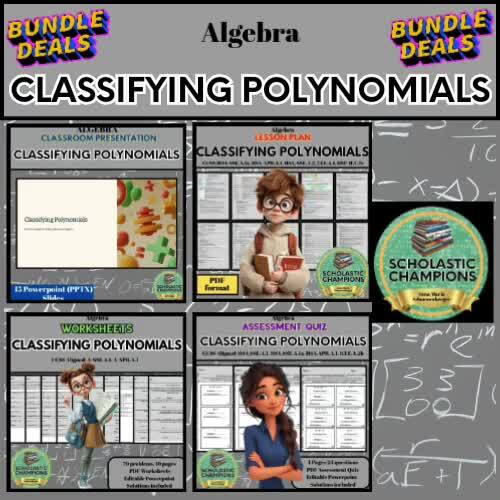CLASSIFYING POLYNOMIALS - Algebra Unit Curriculum BUNDLE | TPT