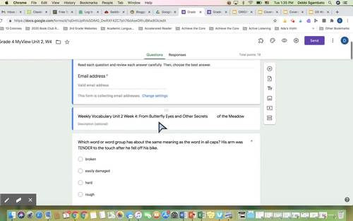 Grade 4 MyView Literacy Bundle Unit 2 Weeks 1-5 Google Forms Assessment ...