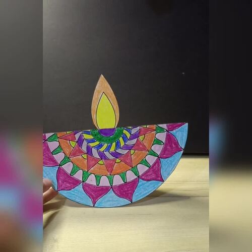 Diwali Craft Writing Activities Rangoli Diya Template Art Light Rocking ...
