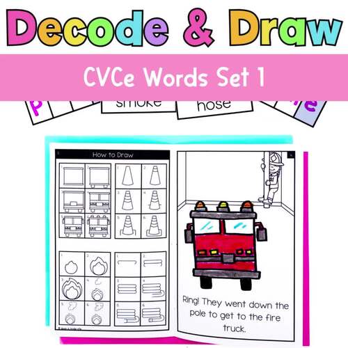 Decodable Readers CVCE Words Set 1 - Directed Drawing Books - Magic E - SOR