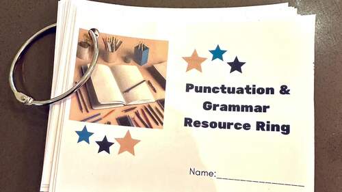 Punctuation and Grammar ENL1W Resource Ring by Print with Ease Studio