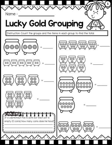 St Patrick's Day Multiplication Worksheets 2nd 3rd 4th Grade Math ...