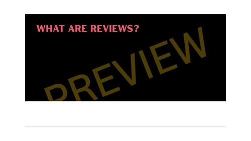 Review writing presentation (text features, language, structure) by ...