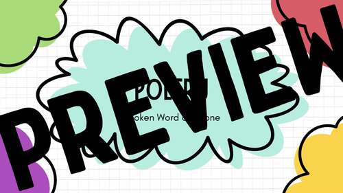 Spoken Word Poetry & Tone EDITABLE Lesson and Worksheet by Scoops and ...