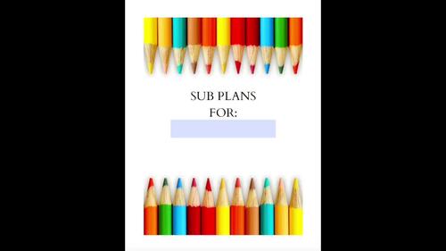 Editable Sub Binder by KinderEssentials | TPT