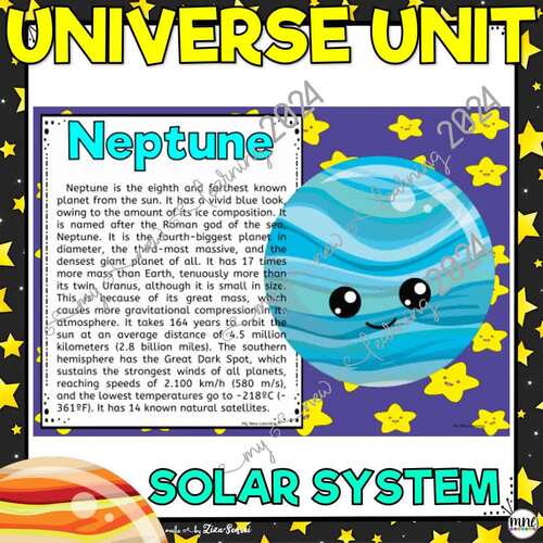 Solar System Universe Unit, Info And Fact Outer Space Cards, Posters ...