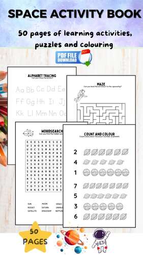 Space Activity Book, Outer Space Activities, Learning Worksheets ...