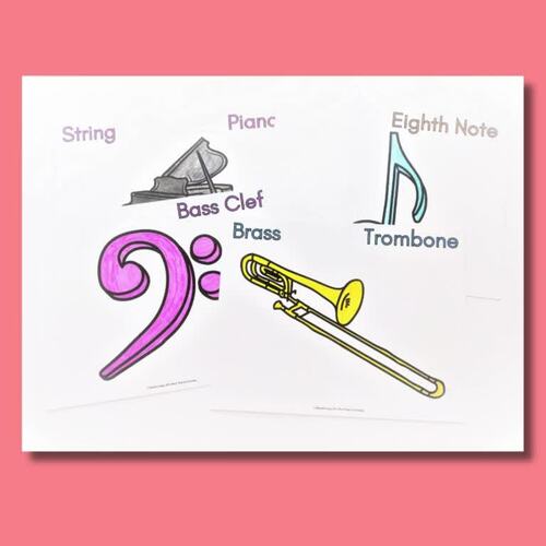 Musical Instrument and Music Family Coloring Pages by More Than Just ...