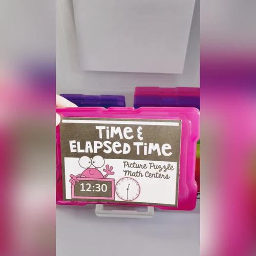 Time and Elapsed Time Third Grade Math Center Picture Puzzles by Kate's ...