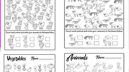 20 Counting Animals Coloring Pages For Kids| Funny Counting Animal ...