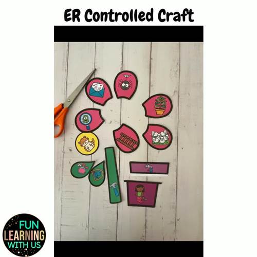Er Controlled Vowels Craft | Bossy R Flower Craft by Fun Learning With Us