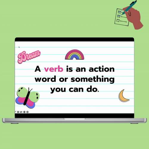 Verbs Ending in -ing PowerPoint | Interactive Slides | Grammar Practice ...