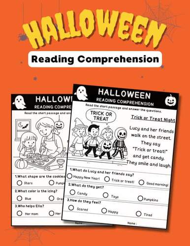 Halloween Reading Comprehension Worksheets for 1st Grade | TPT