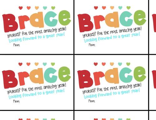 Cute Bracelet Beginning of Year Gift Tag- Brace yourself for the most ...