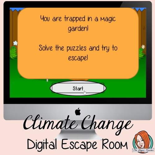 Climate Change Escape Room Boom Cards by The Ginger Teacher | TpT