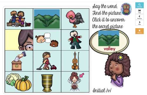 Articulation | Boom Cards Articulation -V- Game | Reveal the Picture Set 1