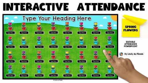 Spring Flowers Interactive Attendance PowerPoint | Digital Classroom ...