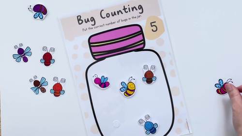 Fun Counting Game / Activity | PreK, Kindergarten and Preschool Spring Bugs