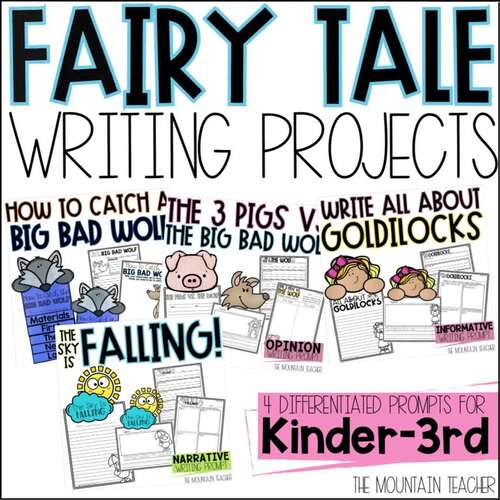 Fractured Fairy Tale Writing Prompts, Crafts, and Graphic Organizers