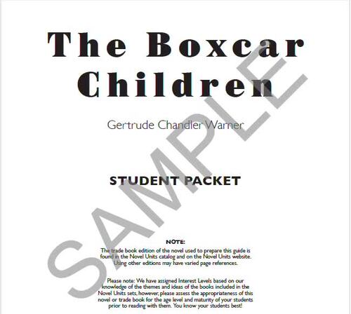 The Boxcar Children Novel Units® Student Packet Novel Study | TPT