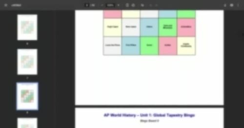 AP World History Unit 1 Review Game Global Tapestry Bingo Activity w ...
