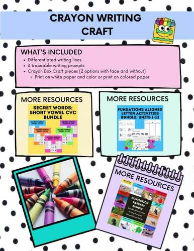 Crayon Writing Craft - Fun and Engaging Writing Prompts with Craft Activity