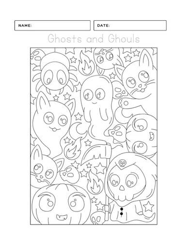 Hauntingly Happy Halloween: A Coloring Adventure in Alliteration by ...