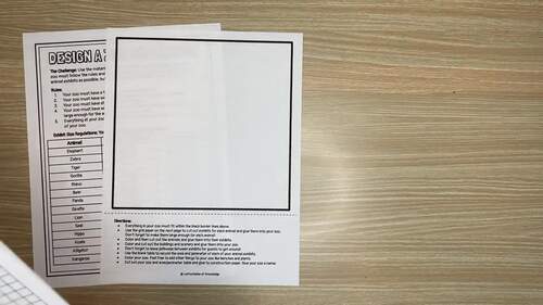 Area and Perimeter Design a Zoo Challenge Math Activity PRINT and DIGITAL