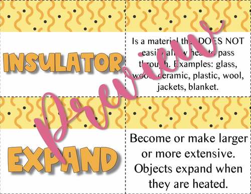 Heat transfer vocabulary games by A Traveler Teacher | TPT