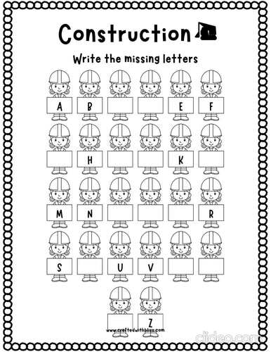 Construction Printable, Construction Preschool Activities | TPT