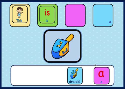 Hanukkah Symbols Sentence Scramble BOOM Cards by Quintessential Achievers