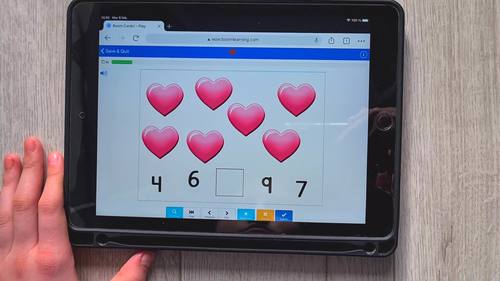 Heart Counting to 10 BOOM CARDS™ Valentine's Day Special Education Math ...