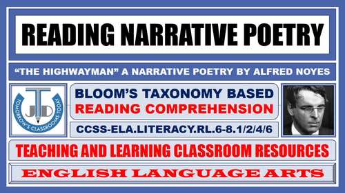 READING POETRY - THE HIGHWAYMAN: UNIT LESSON PLAN & RESOURCES by JOHN ...