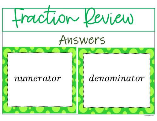 Spiral Math State Test Prep Review Game 4th-5th Grade Fractions | TPT