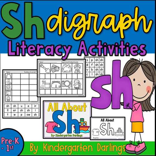 Digraph Sh Printable Literacy Activities for Kindergarten and First Grade