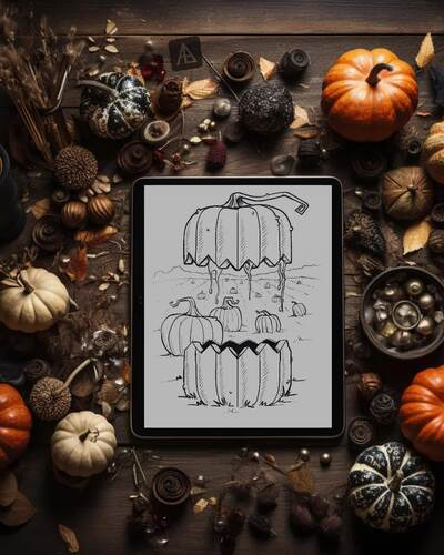 Creative Fold-up Coloring Halloween Activity - Pumpkin Surprise 02