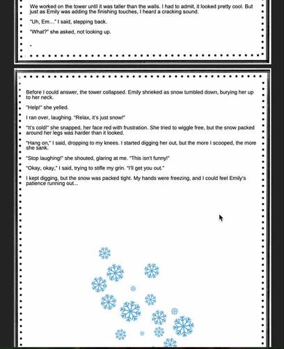 Snow Day Trouble Narrative Writing Activity by A Dads Classroom | TPT