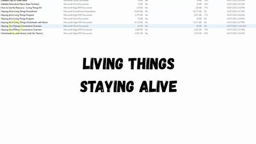 ES1 Science Program: Living Things with PPT, Booklet, Worksheets ...