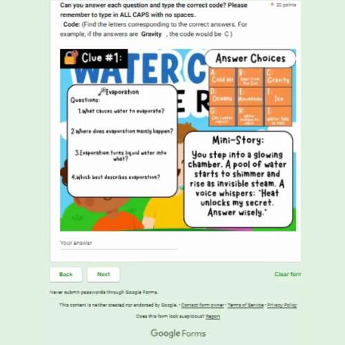 Water Cycle Escape Room 3rd–5th Grade | Science Review Game Activity