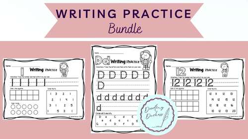 Writing Practice - Bundle by Doodling Duchess | TPT