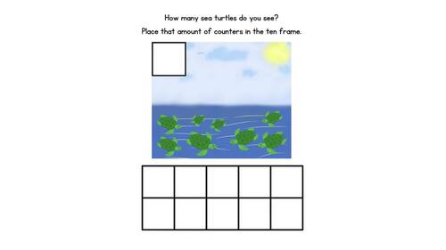 Ocean, Farm and Zoo Ten Frames Bundle by Consider it Done | TPT