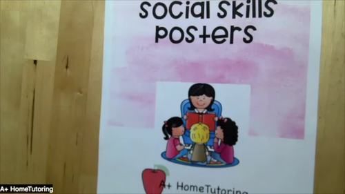 Social Skills Posters With English & Fingerspelling by APlusHomeTutoring